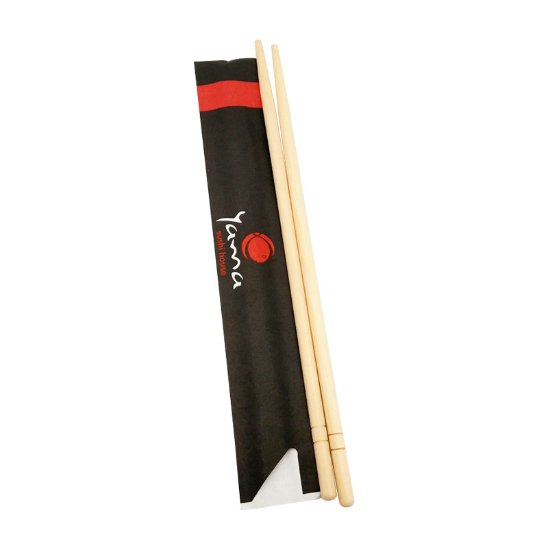Paper Wrapper Round Bamboo Chopsticks 20cm 23cm disposable wooden ...