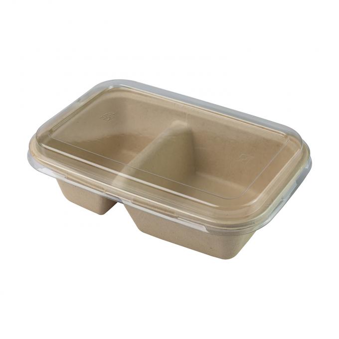 Disposable Biodegradable Freezer Containers , 1250ml Take Away Box For ...